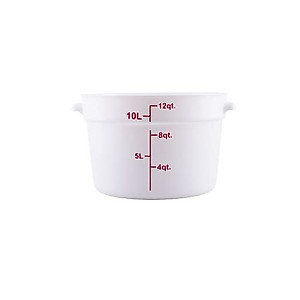 CenPro 29A-056 Round Food Storage Container - 12 Qt. Capacity - White - NSF