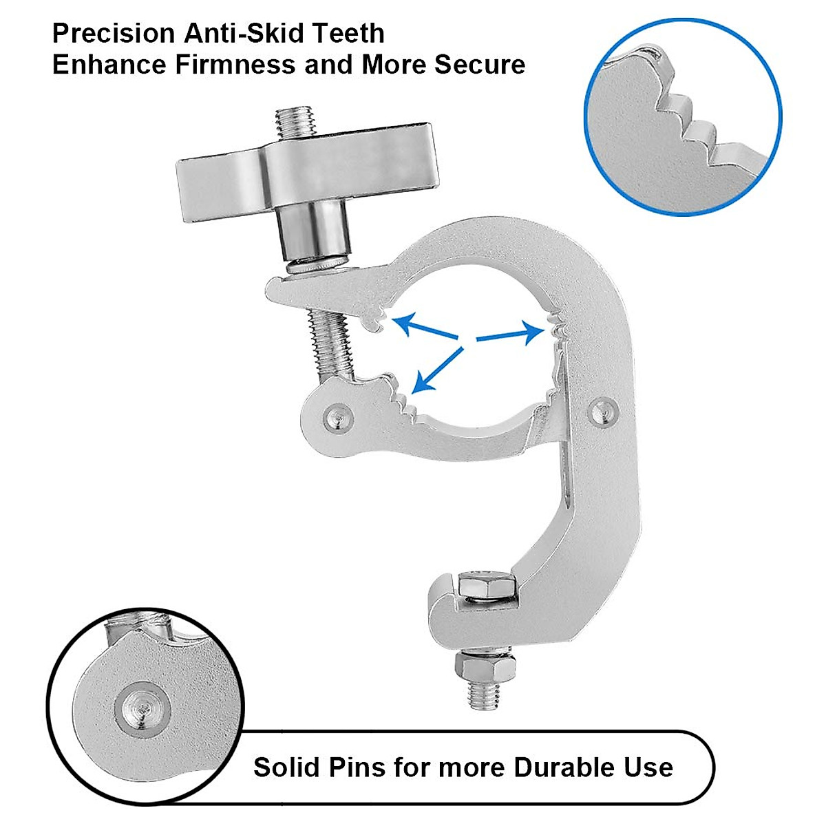 2 Inch Truss Clamp Stage Light Trigger Clamp, Eyeshot Heavy Duty 440lb Premium Stage Lighting Clamp, Perfect Fit OD 48-52mm of Pipe, Quick Release Truss Clamp for Moving Head Par Led Lighting Fixture
