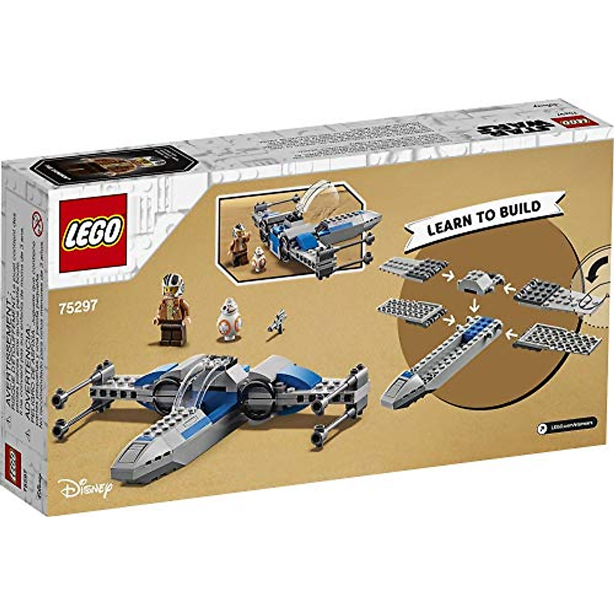LEGO Star Wars Resistance X-Wing 75297 Building Kit; Awesome Starfighter Building Toy for Kids Aged 4 and Up, Featuring Poe Dameron and BB-8; New 2021 (60 Pieces)