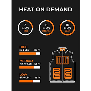 ORORO Men's Heated Down Vest with Battery, Lightweight Heated Vest with 800 Fill Down (Charger Not Included)(Black, XL)