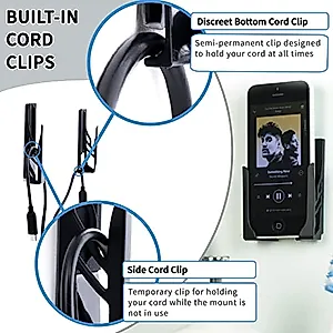 Dockem Koala Wall Mount 2.0 for iPhones, Samsungs & Most Phones: Damage-Free Universal Dock for iPhone 12, Pro, Pro Max, Mini; 11, Pro, Pro Max; SE 2, XS, Max, XR, X, 8, 8+, Galaxy S21s & More [Black]