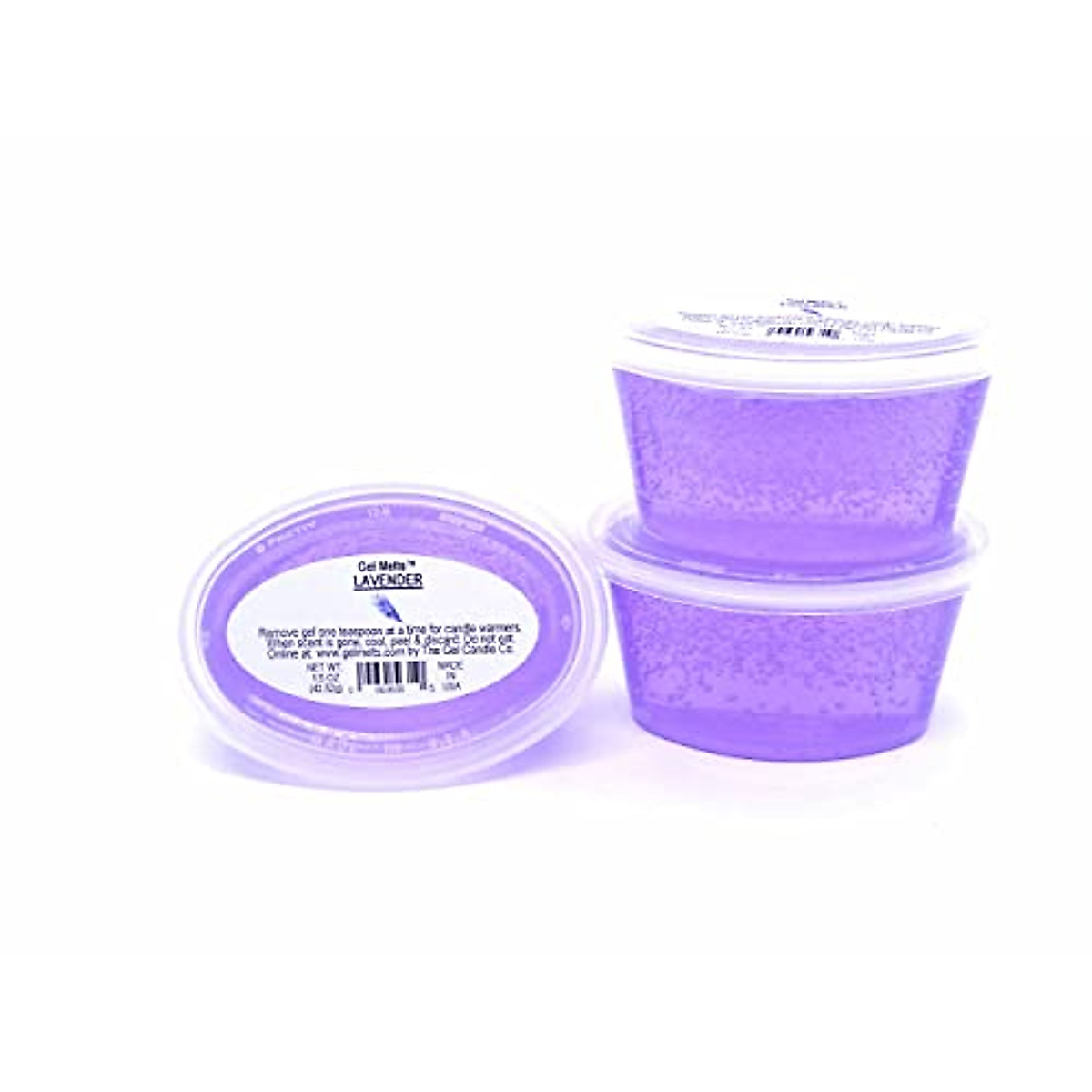 3 Pack Lavender Aroma Gel Melts for Warmers and Burners by The Gel Candle Company Peel, MELT and Enjoy