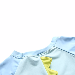 Baby Toddler Boys Two Pieces Swimsuit Set Swimwear Dinosaur Bathing Suit Rash Guards with Hat UPF 50+ (Navy, 9-18 Months(Height:29"-33"/73-85cm))