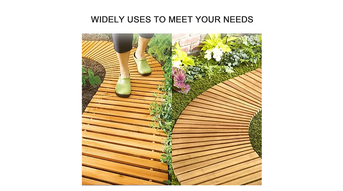 Realife 8-Foot Cedar Pathway - Weather-Resistant Garden Walkway