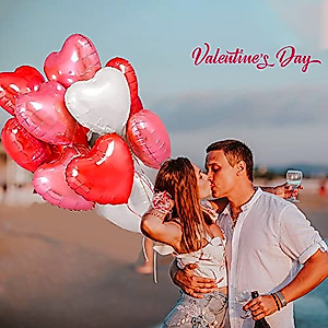 Heart Foil Balloons for Valentines Day Decorations, I Love You Balloons,Valentines Day Balloons,Romantic Decorations Special Night (18inch)