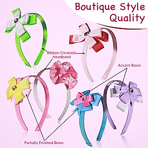 DIY Headband for Girls - Art and Crafts for Girls Ages 7-12 Full of Ribbon, Headbands, Bows and more - Craft Kits for Kids Ages 5-7 Crafts for Girls Ages 6-8 8-12 Crafts for Kids ages 8-12 3-5 4-8