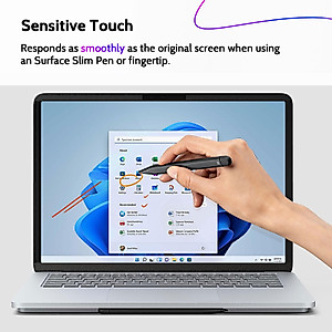 Peslv Magnetic Privacy Screen for Microsoft Surface Laptop Studio 2/1 14.4-Inch, Removable Anti Blue Light Glare Filter, Black Security Private Spy Block Protector
