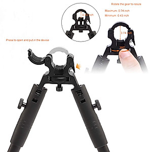 Nabila Clamp-on Bipod for Rifles/Gun Holders 6-9 inch Folding Hard Bipod Adjustable Height Rubber Feet Metal Universal Mount