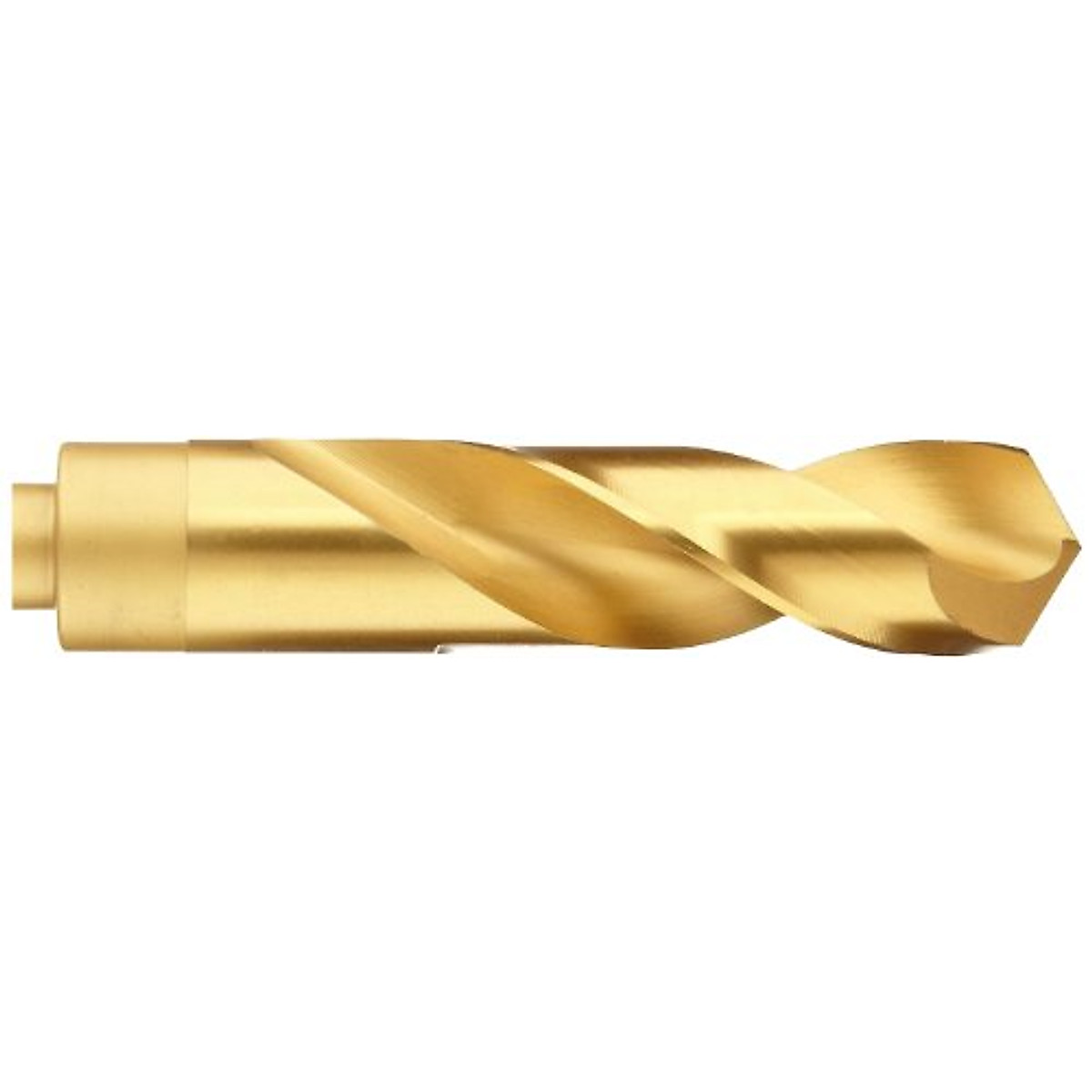 Chicago Latrobe 190C-TN Cobalt Steel Reduced-Shank Drill Bit, TiN Coated, Round Shank, 118 Degree Split Point, 3/4" Size