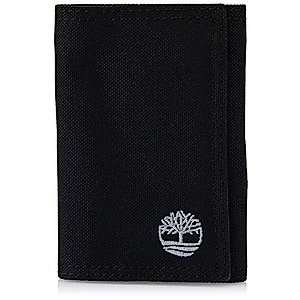 Timberland mens Trifold Nylon Wallet, Black, One Size