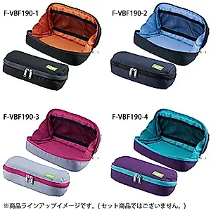 Kokuyo Pen Case, Shellbro, Black x Orange (F-VBF190-1)