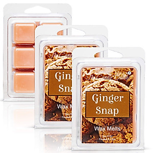 Ginger Snap - Crisp Ginger Cookie Scented Melt- Maximum Scent Wax Cubes/Melts- 1 Pack -2 Ounces- 6 Cubes Gift for Women, Men, BFF, Friend, Wife, Mom, Birthday, Sister, Daughter, Long Lasting Wax Tart