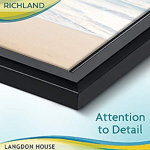 Langdon House 4x6 Picture Frames Set (Black, 6 Pack) Distinguished Edging for Classic Style, Richland Collection