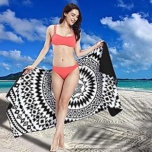 DARCHEN Microfiber Beach Towels Oversize Quick Dry Towel [1 or 4 Pack] - Travel Beach Towel for Swimming Pool, Sand Free Towel(Extra Large XL 70x35, Large 63x32) for Kids Adult, Compact Lightweight