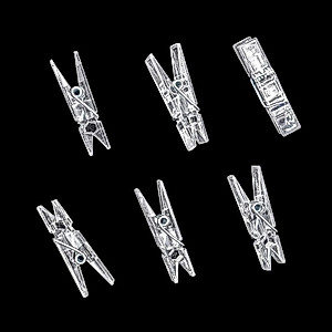 200 Pcs Mini Transparent Clothes Pins, 35mm × 7mm Plastic Photo Clips for Hanging Card Paper, Arts, Crafts, Parties, Clear
