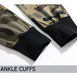 LOKTARC Toddler Boys Cargo Joggers Pull-On Slim Fit Camouflage Pants Yellow 6-7 Years/Size 130