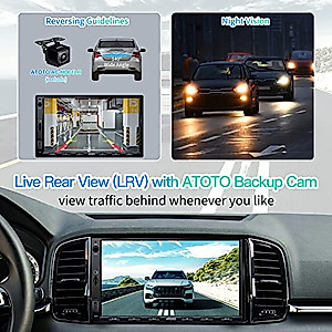 [Upgrade] ATOTO Double Din Car Stereo with Wireless CarPlay,Wireless Android Auto,7in IPS Touchscreen,Bluetooth,Phone Mirroring,HD LRV Camera,USB Video & Audio,F7G2A7WE-S01