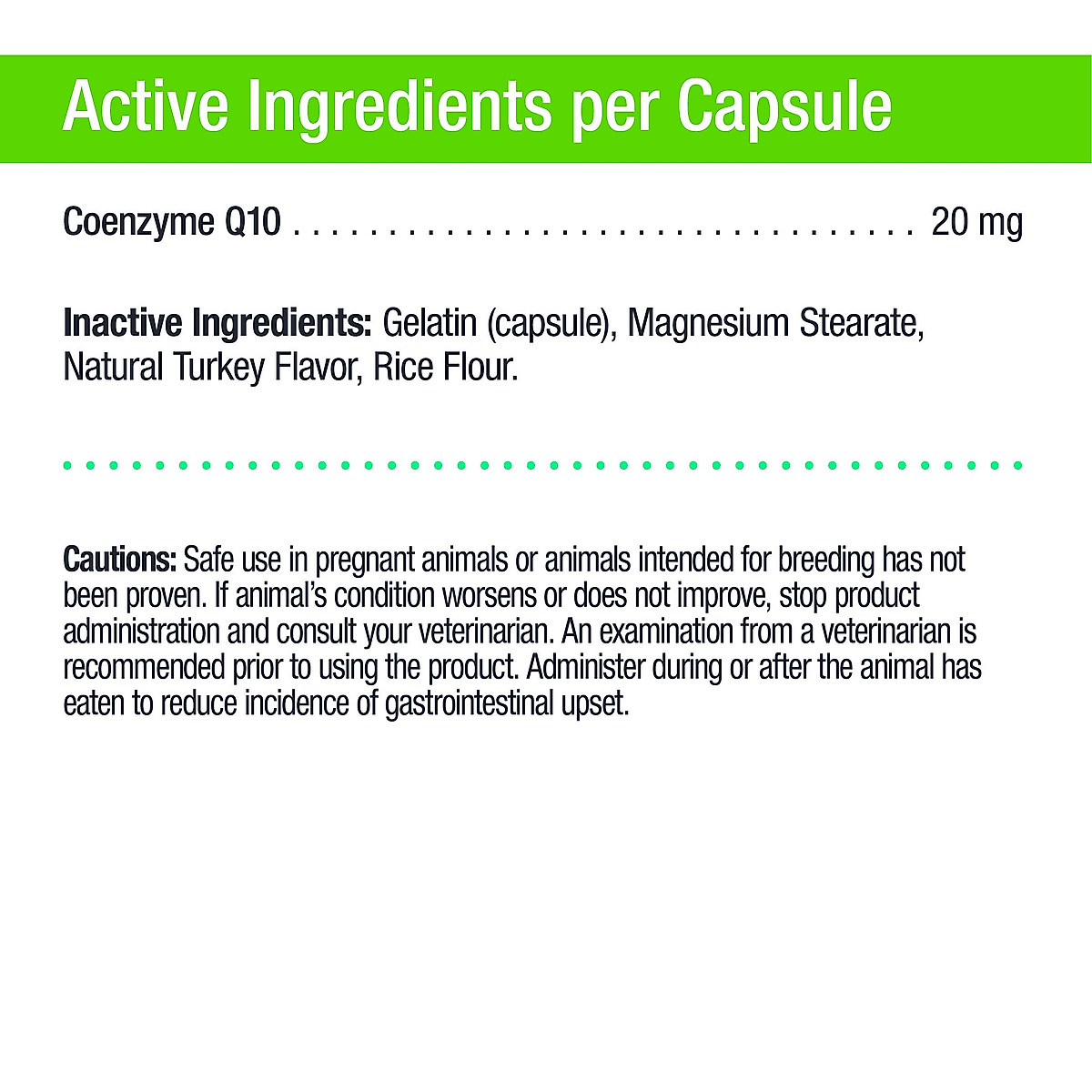 Only Natural Pet CoQ10 for Dogs & Cats, Heart and Cardiovascular Health Support, Coenzyme Q10 Ubiquinone - 90 Capsules