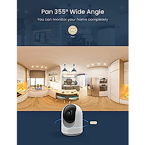 GNCC Pet Camera with Phone APP, Indoor Camera for Baby/Pet/Security(2 Pack), Wi-Fi Camera with Motion/Sound Detection, SD&Cloud Storage, 2-Way Audio, Horizontal Remote, Manual Up and Down