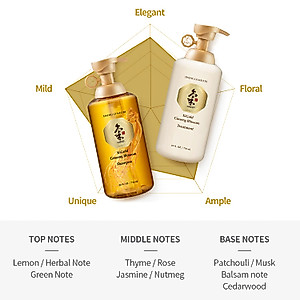 Daeng Gi Meo Ri- Ki Gold Ginseng Blossom 2 Shampoo Set, Real Ginseng Inside, Herbal Shampoo, Hair Growth, Preventing Hair Loss, 24.01 fl oz each