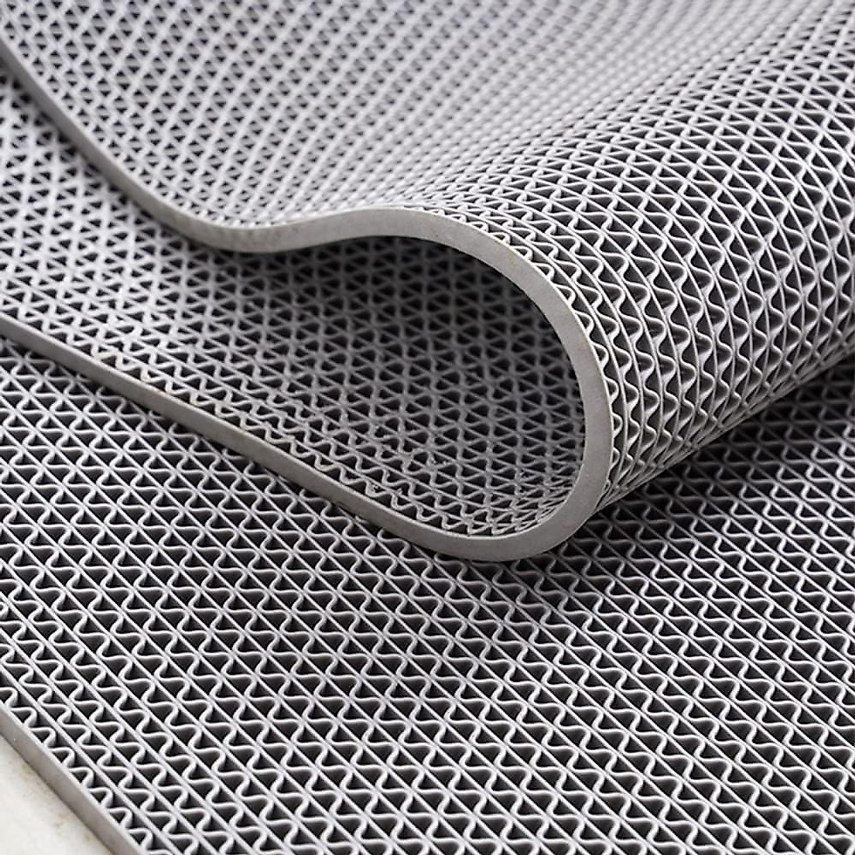 Nisorpa Commercial Drainage Mat 3x10 Ft 0.22'' Thick Non Slip Wet Area Floor Mat Pool Drain Floor Mat Garage Pools Restaurant Bars Bathroom Patio Outdoor Indoor Splash Matting, Grey