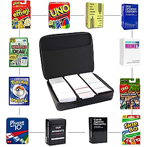 LAZAMYASA Portable Card Game Case for 2,500+ Cards Box. Fits Main Game and All Expansions (Extra Large)