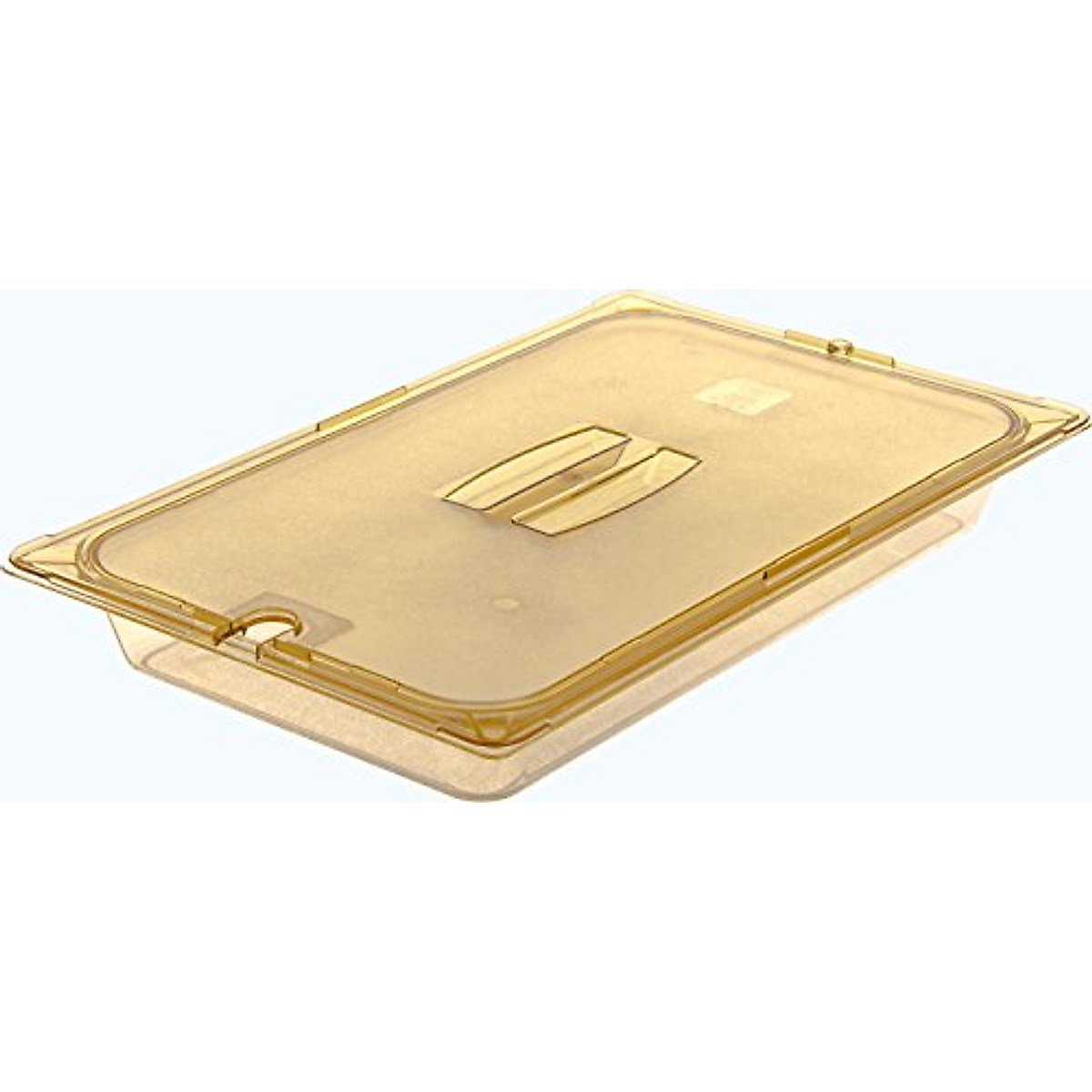 Carlisle FoodService Products Storplus Full-Size High Heat Food Pan for Catering, Buffets, and Restaurants, High Heat Plastic 2.5 Inches Deep, Amber