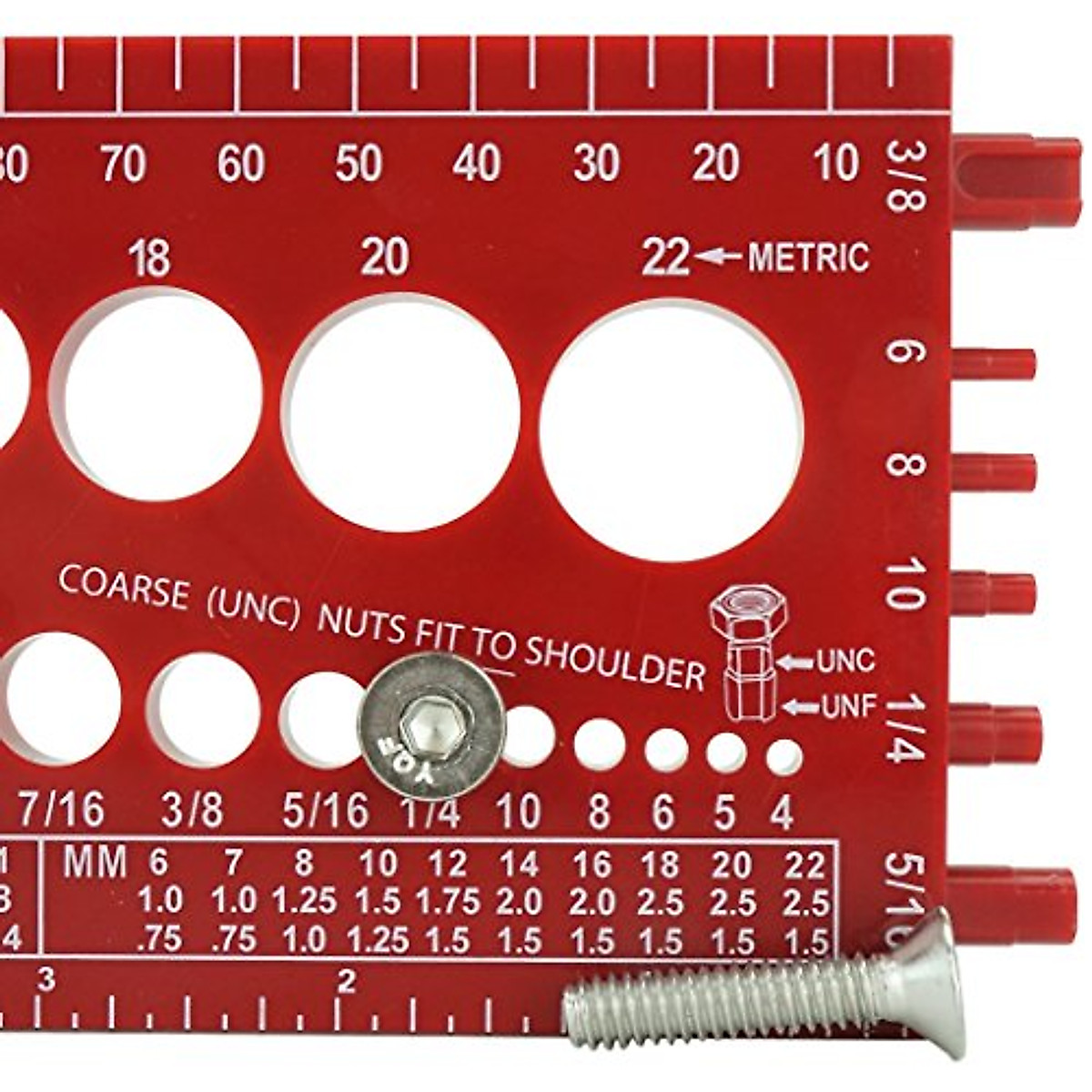 Stainless 1/4-20 x 1-1/4" (1/2" to 3" Available) Socket Flat Head Screws, Full Thread, Hex Drive, Stainless Steel 18-8, Coarse Thread (1/4-20 x 1-1/4")