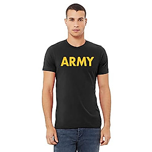 US Military Gear Army Training PT Men's T-Shirt, L, Black