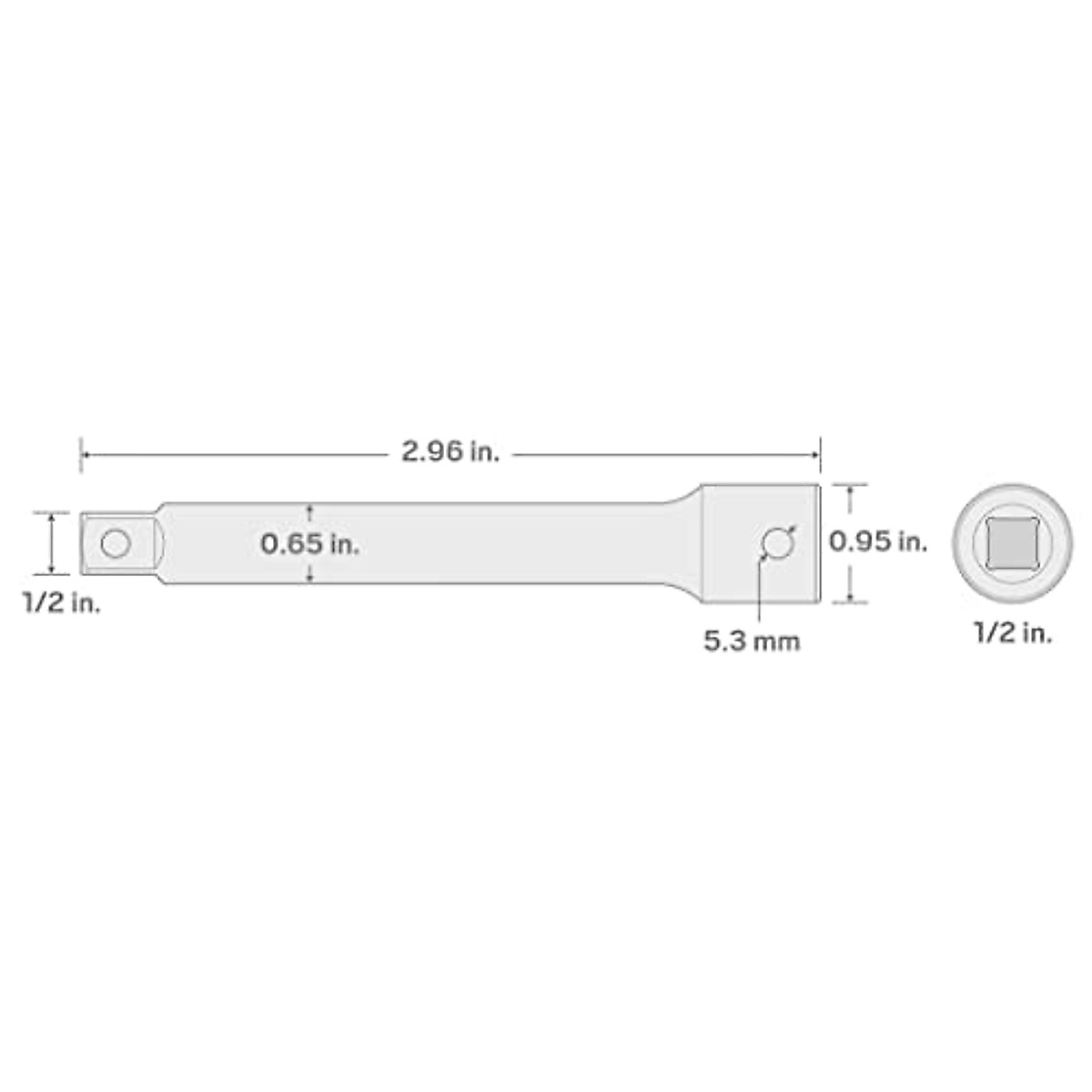TEKTON 1/2 Inch Drive x 3 Inch Impact Extension | SIA21103