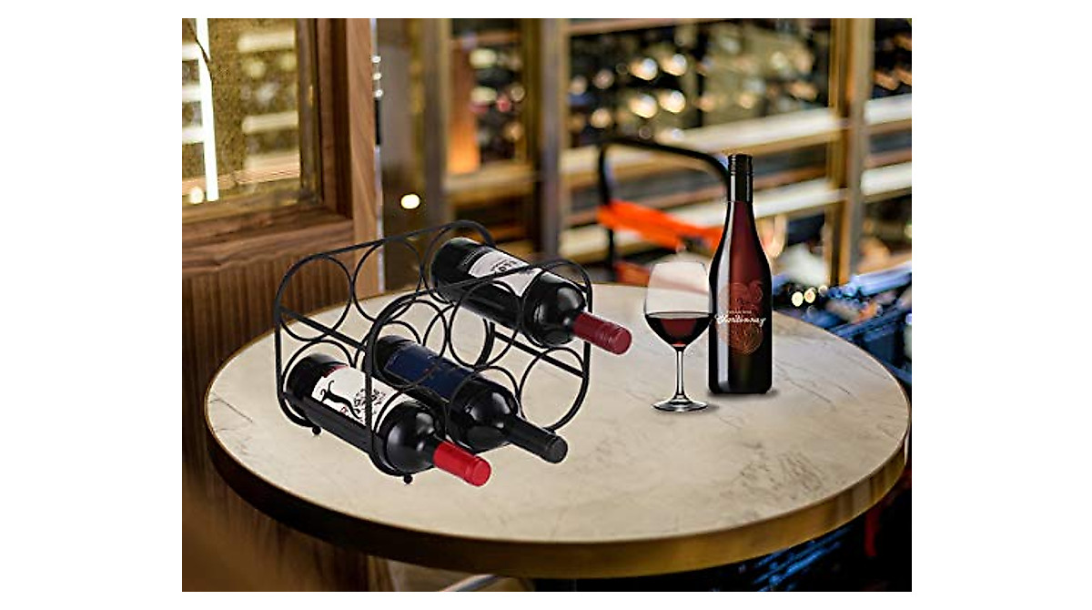 Buruis 6 Bottle Countertop Wine Rack - Modern Metal
