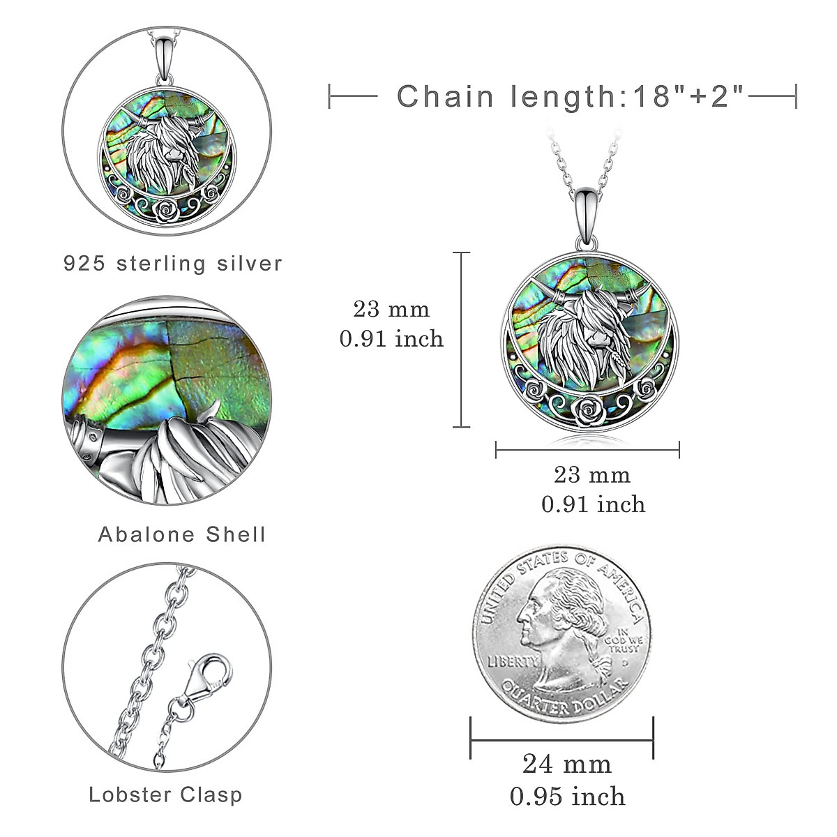 Highland Cow Necklace for Women 925 Sterling Silver Cow Pendant Jewelry Cow Gifts Unique Funny Birthday Gifts for Animal Cow Lover