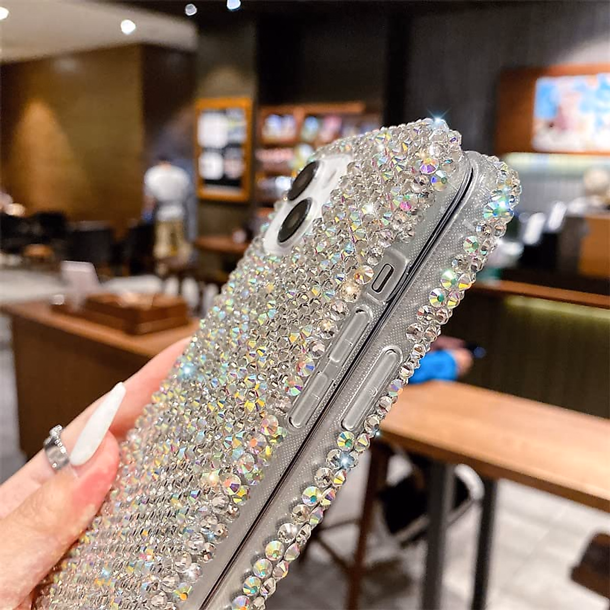 redecarie for Galaxy Note 10 Plus Case,Luxury Bling Glitter Diamond Shiny Sparkle Crystal Rhinestone Women Girls Kids Clear Protective Phone Cover for Samsung Galaxy Note 10 Plus