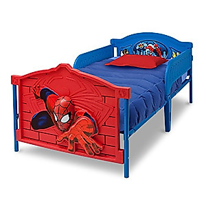 Marvel Spider-Man Plastic 3D-Footboard Twin Bed by Delta Children