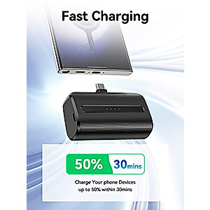 LVFAN USB C Portable Charger, 6600mAh Mini Power Bank Fast Charging, Portable Phone Charger Backup Battery for iPhone 15/15 Plus/15 Pro/15 Pro Max, Samsung S24/23/22, Android Device, and More