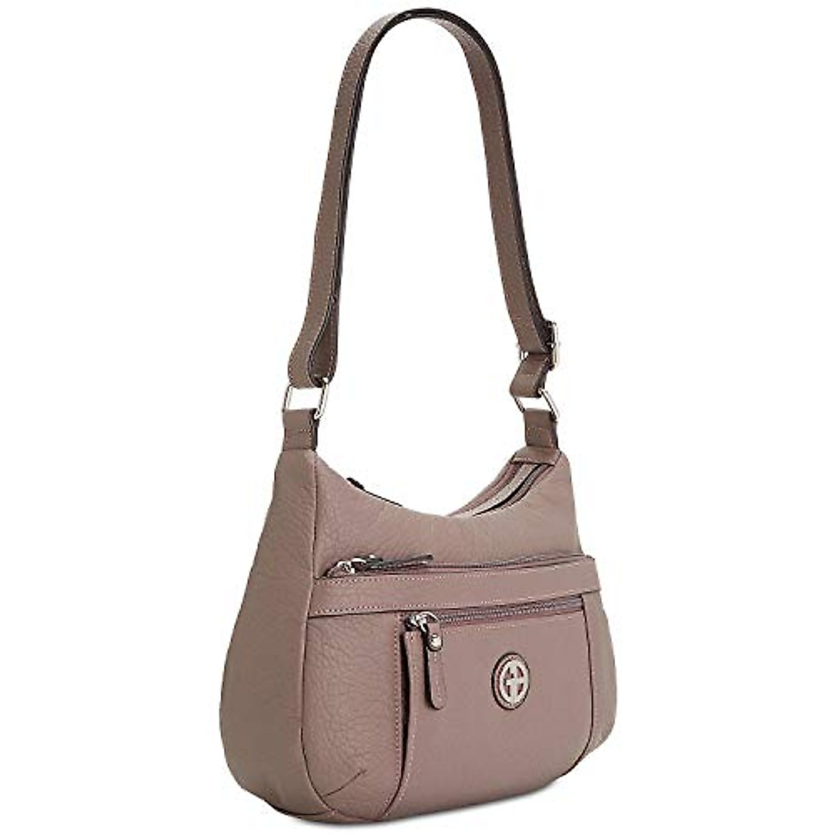 Giani Bernini Pebble Hobo Shoulder Bag - Grey