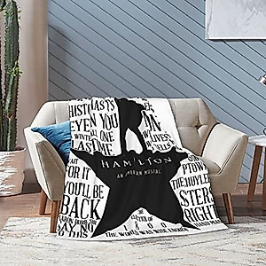 Hamilton The Musica Blanket Cute Anime Fleece Throw Blankets and Throws for Couch Bed Sofa Office Ultra Soft Lightweight Plush Cozy Warm Flannel Blanket 60"X50"