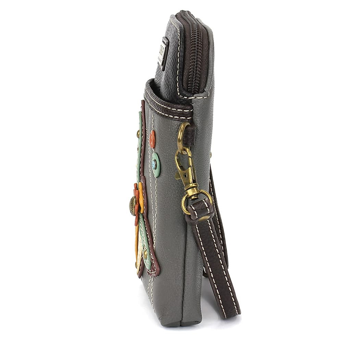 CHALA Crossbody Cell Phone Purse-Women Canvas Multicolor Handbag with Adjustable Strap - Special Edition - Dragonfly - gray
