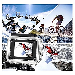 KOVOSCJ Sports Action Camera Sports Camera Mini DV Outdoor Waterproof Video Camera 2.0 Inch Sports Camera for Vlog Recording (Color : Black, Size : Medium)
