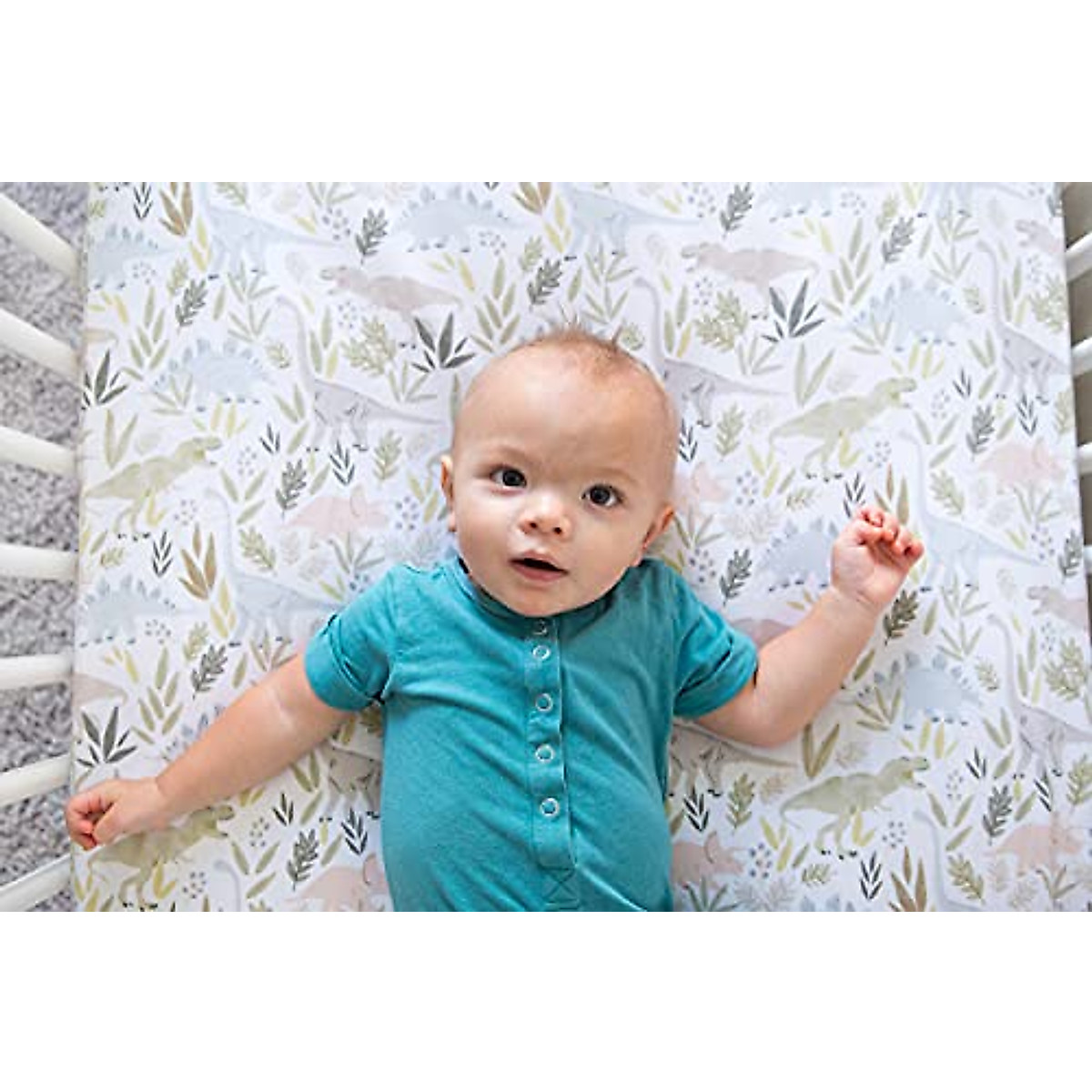 Premium Fitted Knit Crib Sheet/Toddler Sheet Rex by Copper Pearl