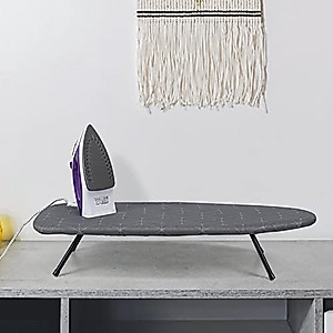 Duwee 12"x30"Table top Ironing Board with Thicken Felt Padding,Heat Resistant Cover,Foldable Ironing Boards with Stainless Steel Hook for Easy Storage