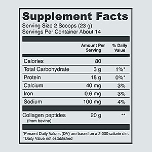 Vital Proteins Collagen Peptides Powder, Helps Support Healthy Hair, Skin, Nails, Bones and Joints - Vanilla 11.5 oz