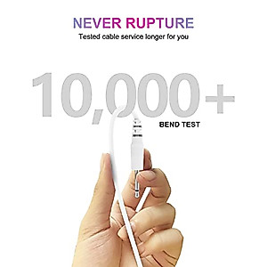 Bicmice USB DC Charging Cable 2.5mm DC Charger Cord 2.7Ft Replacement for Massager-2 Pack(White)