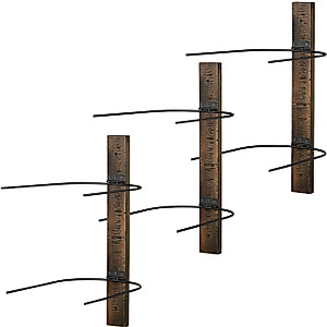 Izzy & Olives Cowboy Hat Rack for 6 hats | Hat Storage - Hang Separately or Combined | Collapsible Cowboy Hat Holder and Cowboy Hat Rack for Wall | Cowboy Hat Hanger with Hat Display Wall Mount