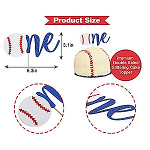 Baseball 1st Birthday Banner-1st Birthday Crown, Baseball Theme High Chair Banner, Cake Flag, All-Star Birthday, Our Little All-Star, Baseball 1st Birthday Decoration (Baseball Cake Topper)