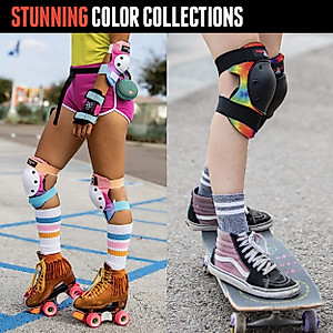 Triple Eight Saver Series Pad Set with Kneesavers, Elbowsavers and Wristsavers, Large, Shaved Ice