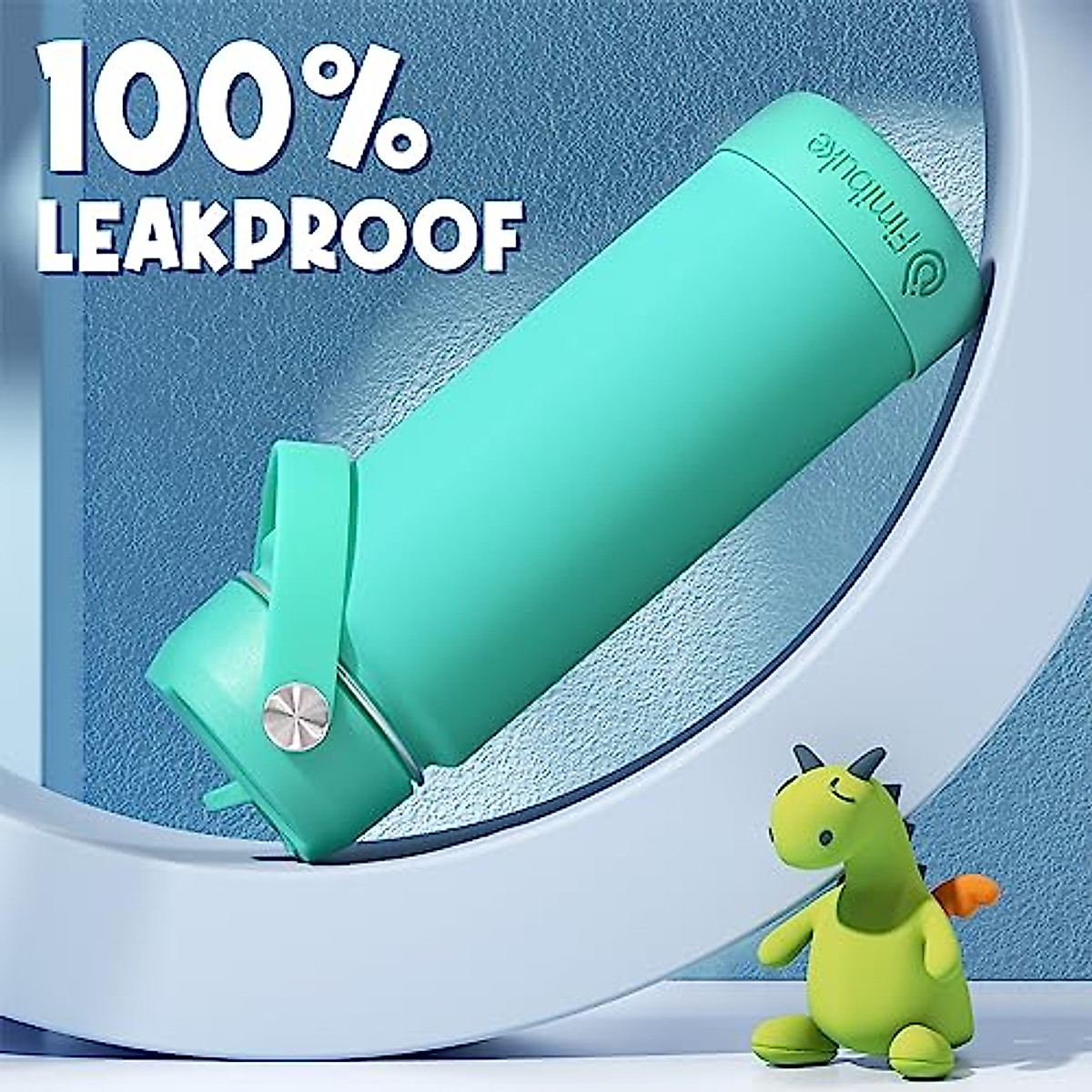 Fimibuke Kids Insulated Water Bottle, 18oz BPA FREE Kids Cup with Straw Double Wall Vacuum Tumbler 18/8 Stainless Steel Leak Proof Toddler Water Bottle for School Boys Girls (2 Pack,Underwater World)