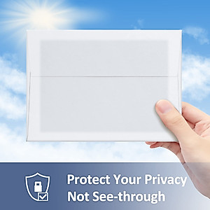 ValBox 100 Qty A6 Envelopes Self Seal 6.5 x 4.75" White Kraft Paper Invitation Envelopes for 4x6 Cards, Photos, Invitations, Weddings, Baby Shower, Birthday, Announcements, RSVP (A6)