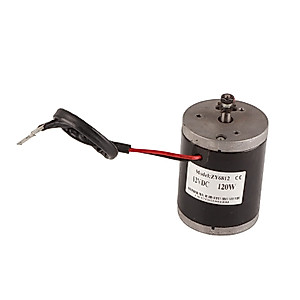 12V 120W High Speed Electric DC Brushed Motor Kit, Electric Scooter Brushed Motor Kit with 25H76 Chain and 25H 3 Hole 47 Teeth Crankset for Bike e-Bike ATV