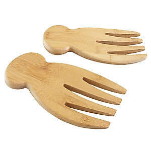 Totally Bamboo 2 Piece Natural Bamboo Salad Hands